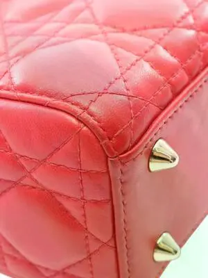 Dior Small Calfskin Cannage My Abcdior Lady Satchel - Red