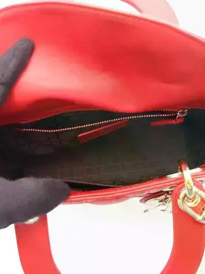 Dior Small Calfskin Cannage My Abcdior Lady Satchel - Red
