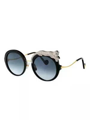 Anna-Karin Karlsson Crystal-embellished Round Sunglasses