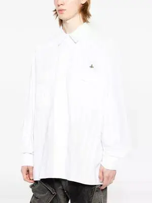 VIVIENNE WESTWOOD Orb-embroidered Striped Shirt