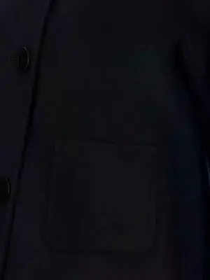 Max Mara Round-collar Single-breasted Jacket - Blue