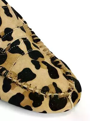 ANNIEL Penny Animal-print Loafers