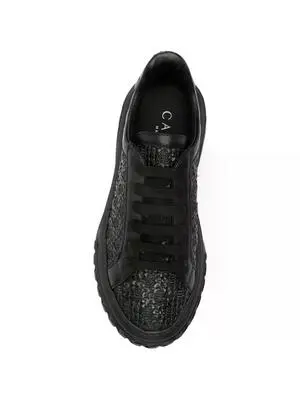 Casadei Lace-up Platform Sneakers - Black