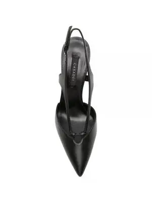 Casadei Leather Slingback Pumps - Black