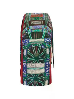 HUI MILANO Tiziano Printed Midi Skirt