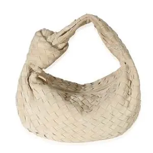Bottega Veneta Bottega Veneta Teen Jodie Top Handle Bag Suede Intrecciato Beige