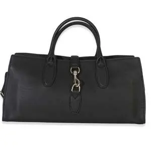 Gucci Pebbled Calfskin Jackie Tote Bag - Black
