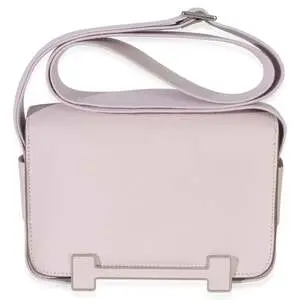 Hermès Mauve Pale Chai Verso Chevre Mysore Geta - Pink
