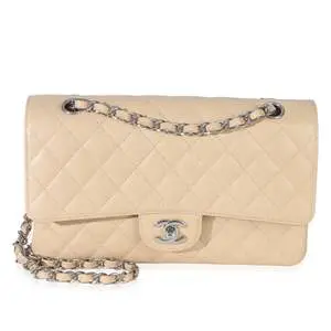 CHANEL Chanel Quilted Caviar Double Flap Bag