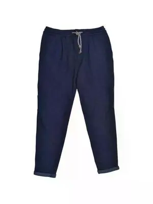 Brunello Cucinelli Cashmere Drawstring Trousers - Blue