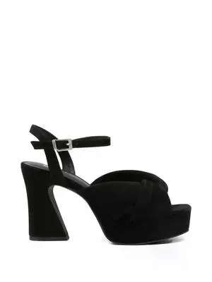 Ash Opus Knot-detail Heeled Sandals - Black