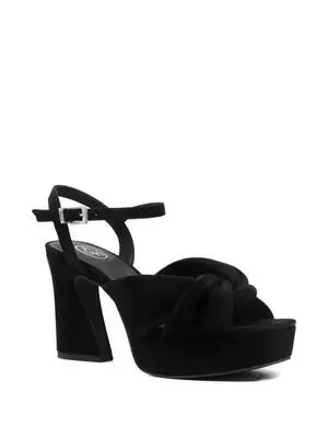 Ash Opus Knot-detail Heeled Sandals - Black
