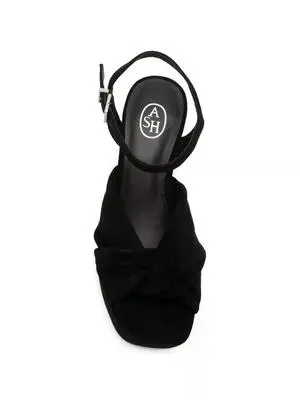 Ash Opus Knot-detail Heeled Sandals - Black