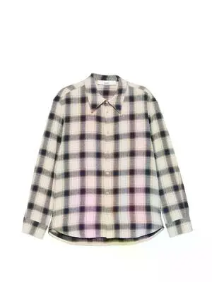 Séfr Wes Check-print Shirt - Neutrals