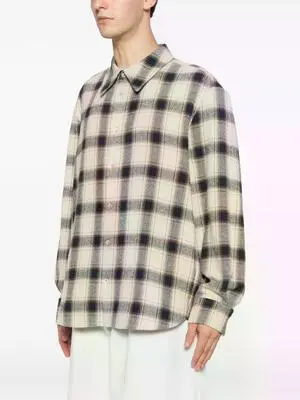 Séfr Wes Check-print Shirt - Neutrals