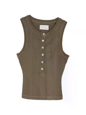 Citizens Of Humanity Caralyn Ribbed-knit Tank Top - Green