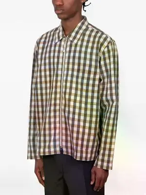 Universal Works Check-pattern Zip-up Shirt - Neutrals