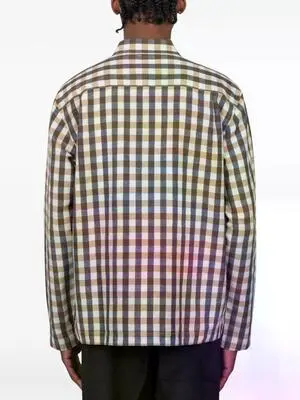 Universal Works Check-pattern Zip-up Shirt - Neutrals
