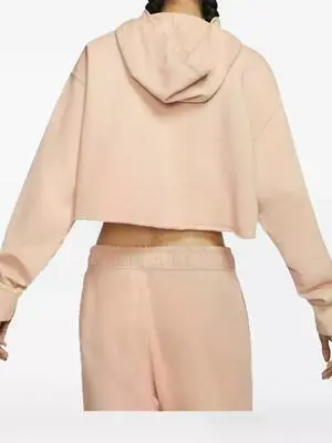 Nike Washed-effect Cropped Hoodie