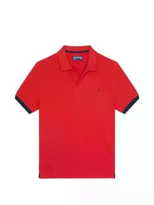 Vilebrequin Contrast-trim Polo-collar T-shirt - Red