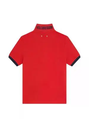Vilebrequin Contrast-trim Polo-collar T-shirt - Red