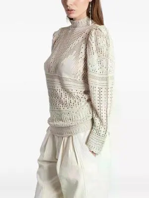 Isabel Marant Étoile Dahara Pointelle-knit Sweater - Neutrals