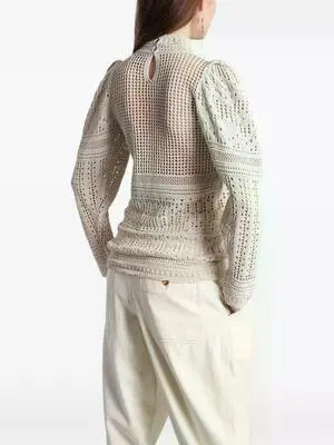 Isabel Marant Étoile Dahara Pointelle-knit Sweater - Neutrals