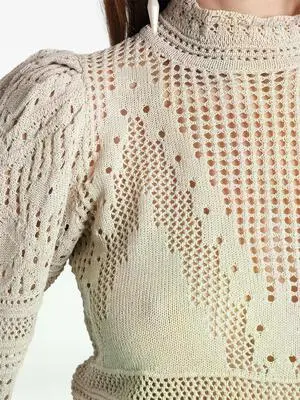 Isabel Marant Étoile Dahara Pointelle-knit Sweater - Neutrals
