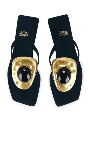 Jeffrey Campbell Bazaar Flat Sandal - Navy