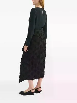 Erdem Ruffled Long-sleeve Blouse - Black