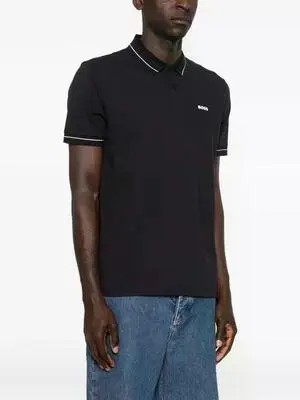 BOSS Logo-print Tipped Polo Shirt