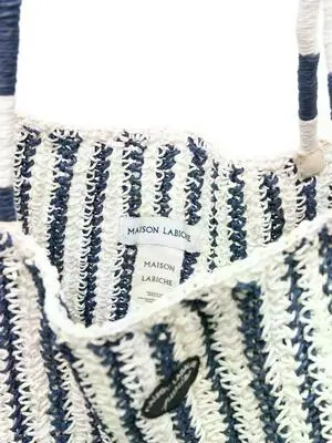 Maison Labiche Morard Stripe-pattern Raffia Tote Bag
