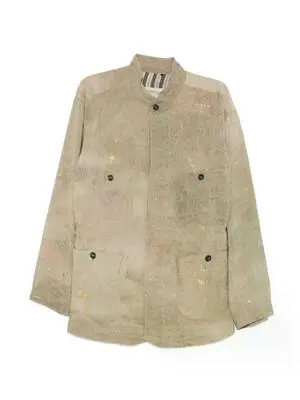 ZIGGY CHEN Drawstring-waist Paint-splatter Shirt