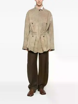 ZIGGY CHEN Drawstring-waist Paint-splatter Shirt