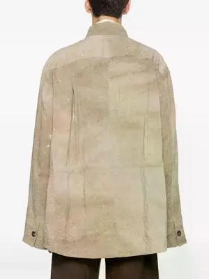 ZIGGY CHEN Drawstring-waist Paint-splatter Shirt