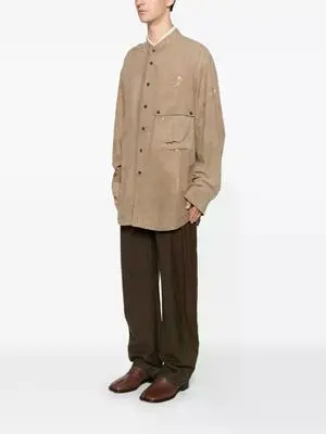 ZIGGY CHEN Paint-splatter Chest-pocket Shirt