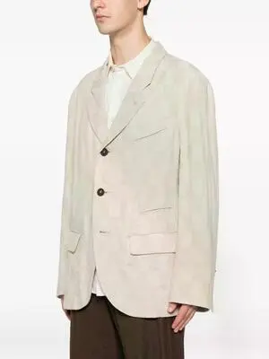 ZIGGY CHEN Checkerboard-pattern Single-breasted Blazer - Neutrals