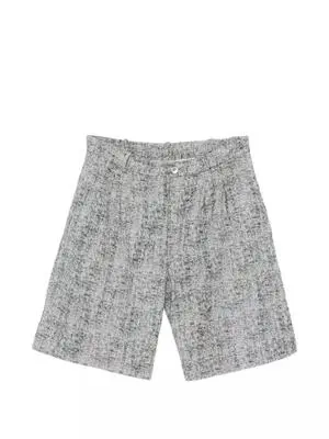 KANG Pleated Distressed Shorts