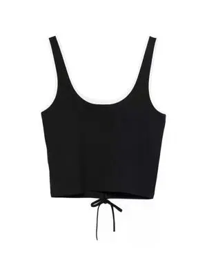 Karl Lagerfeld Contrast-trim Drawstring-hem Top