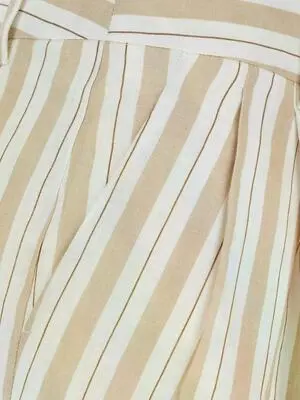 SEMICOUTURE Striped Pleated Shorts