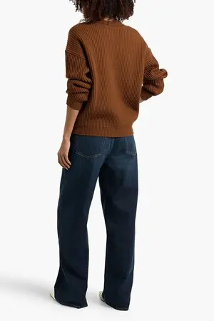 TWP Ribbed Cashmere Cardigan - Brown