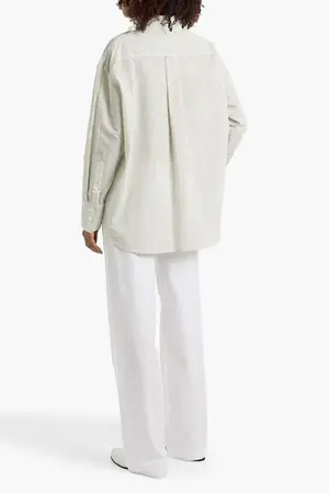 TWP Striped Cotton-blend Poplin Shirt - Ivory