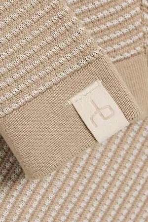 Rag & Bone Harvey Striped Jacquardknit Cottonblend Shirt - Beige