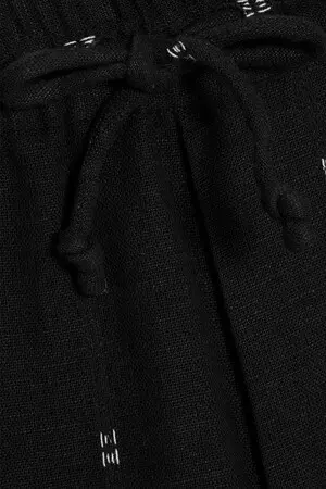 Rag & Bone Marc Embroidered Cotton And Linen-blend Drawstring Shorts