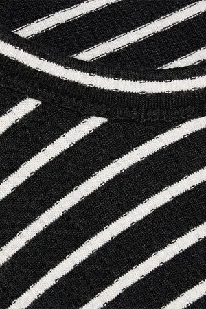 Rag & Bone Striped Ribbed-knit Top