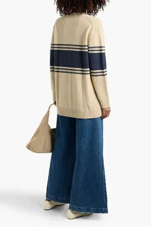 TWP Striped Cashmere Cardigan