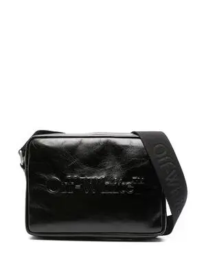Off-White Leather Messenger Bag - Black