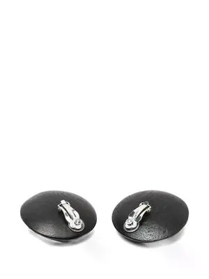 MONIES Sirone Foil-detail Circular Clip-on Earrings