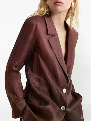 Marella Notched-lapel Ramie Blazer