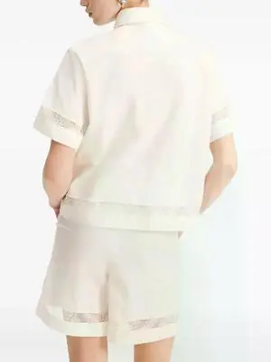 Marella Lace-trimmed Cotton Poplin Shirt